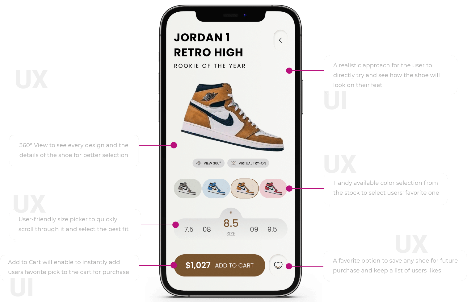 Shoes App Design | Shoes Mobile App UI Design | aPurple